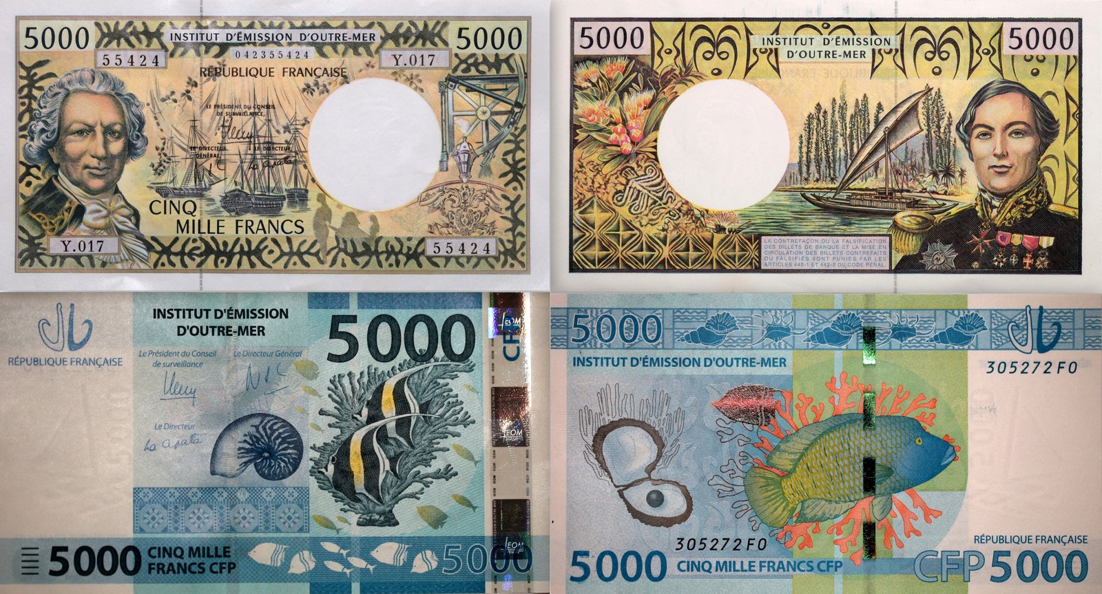 BILLETS DE 5000 FRANCS PACIFIQUE BILLETS DE 5000 FRANCS PACIFIQUE